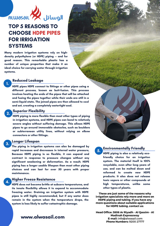 Reasons To Choose Hdpe Pipes Alwasail Industrial Company